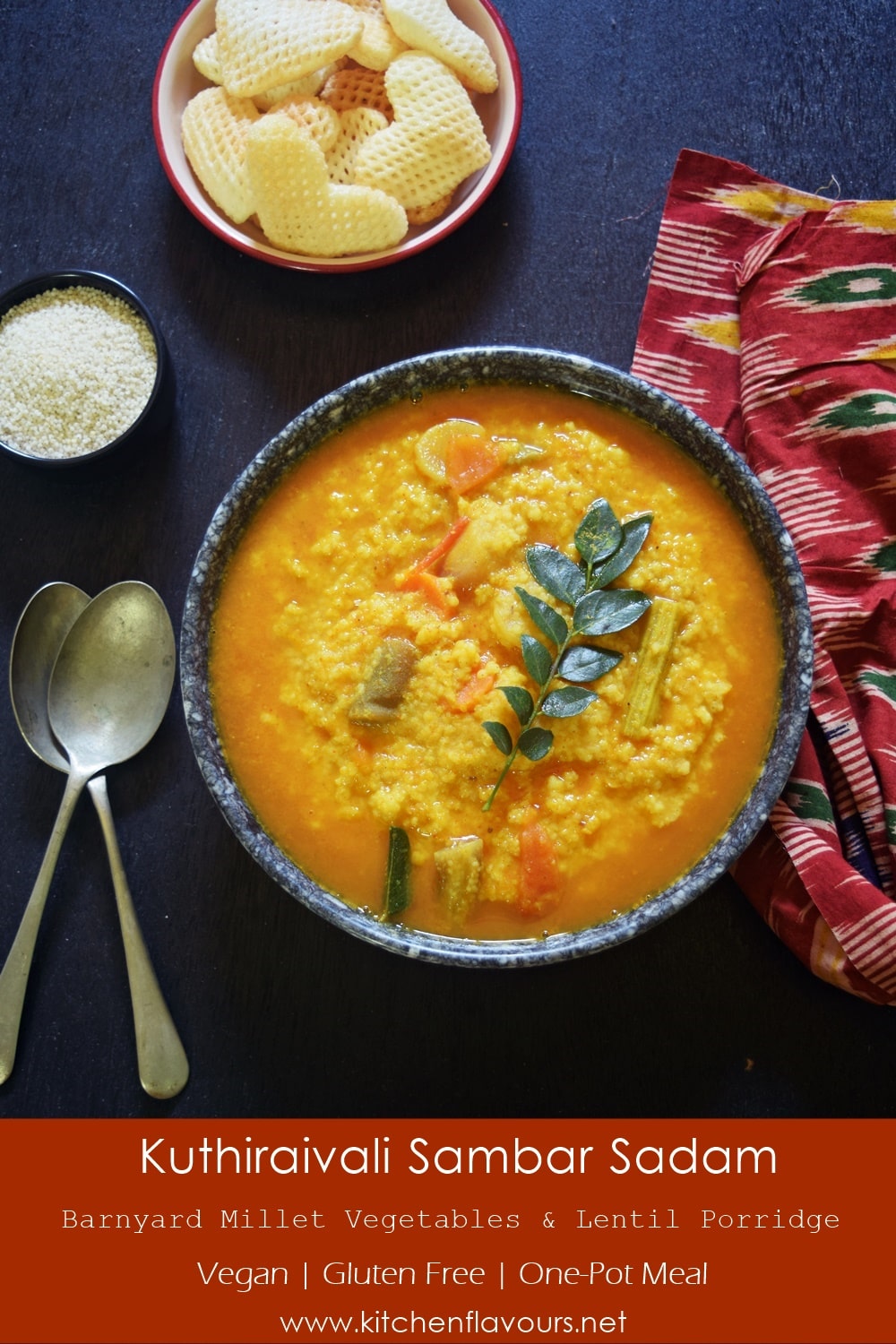 Kuthiraivali Sambar Sadam | Barnyard Millet Sambar Rice - Yummy Food