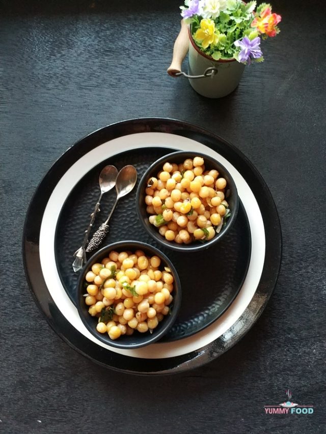 White Dried Peas Sundal - Yummy Food