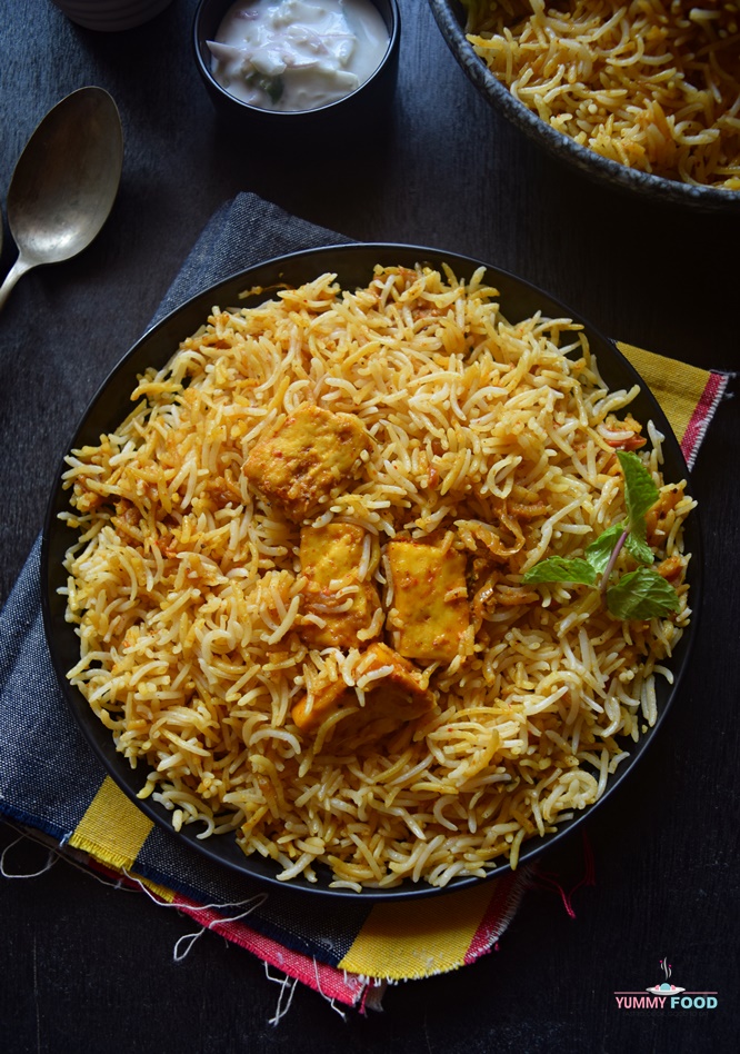 Authentic Paneer Dum Biryani | Paneer Biryani Recipe - Yummy Food